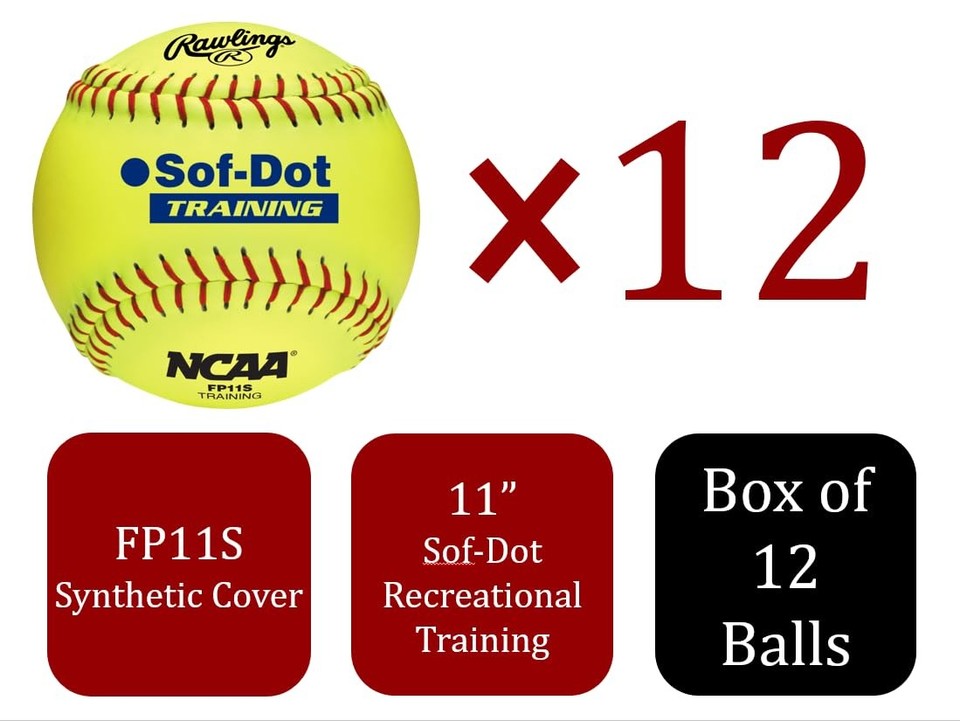 | NCAA Soft Poly-Core Fastpitch Training Softballs | 11" & 12" Options ...