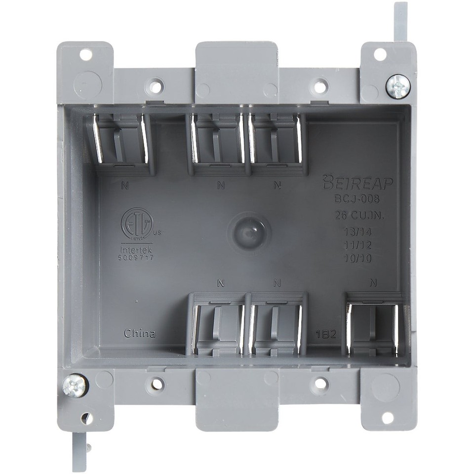 2-Gang PVC Molded Old Work Wall Electrical Box, 25 Cu. In. BCJ-008 SIM ...