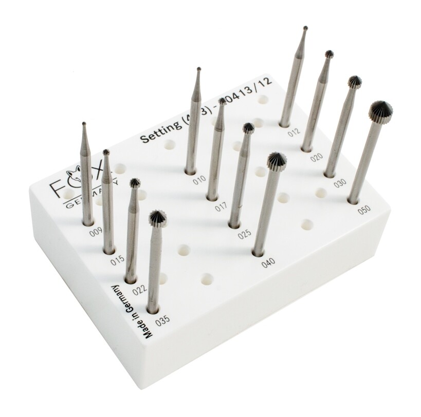 Fox Stone Setting Burs Set Fig 413 Jewelers Bur 12 Pc 009-050 Jewelry ...