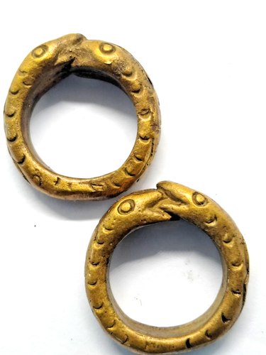 2pcs Thai LP Im Snake Ring Amulet Two Head Wealth Luck Love Spiritual ...