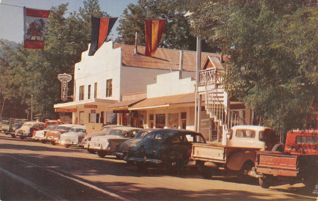 WEAVERVILLE, CA Trinity County Mining Town Cars Street Scene Vintage ...