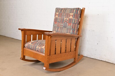 L. & J. G. Stickley Mission Oak Arts & Crafts Rocking Chair | eBay