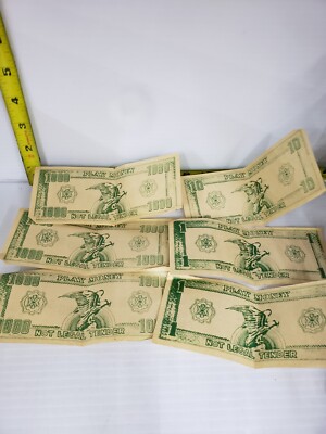 12 Pieces Of Vintage Play Money | eBay