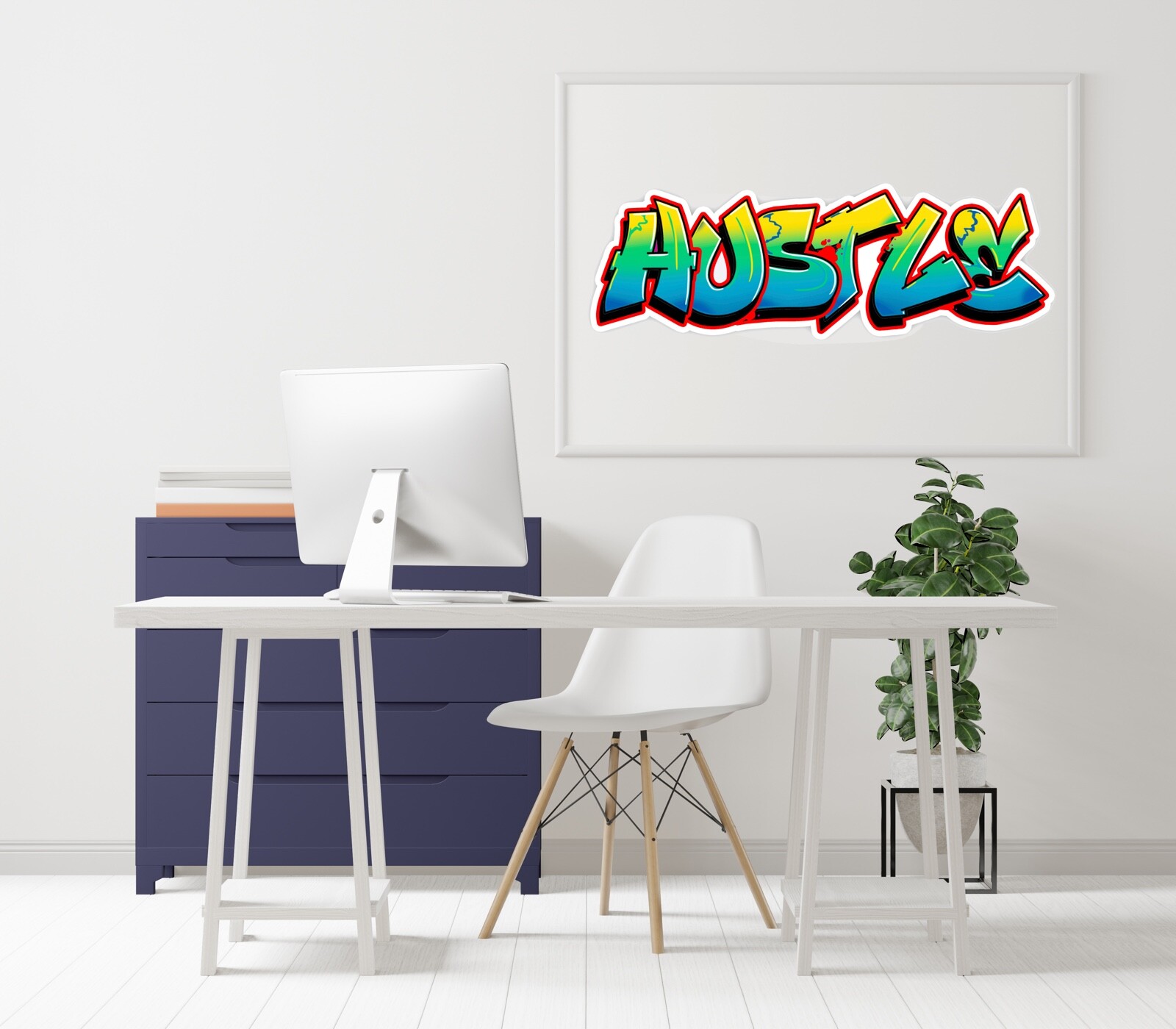 Hustle Graffiti Writing Sticker Decal Motivate Window Stickers Car ...
