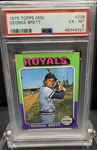 1975 TOPPS MINI GEORGE BRETT #228 PSA 6 | eBay