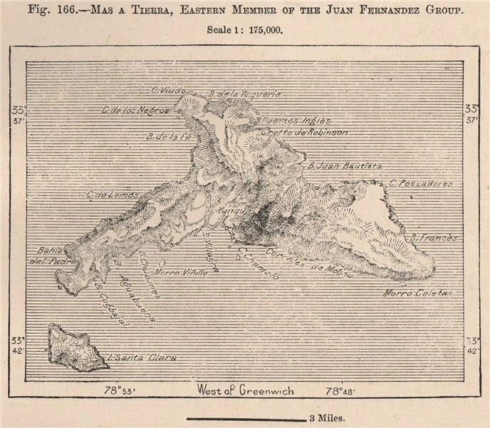 Robinson Crusoe Island Map