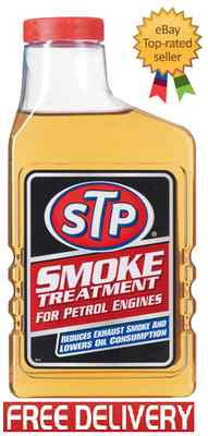 STP SMOKE TREATMENT 450ml PETROL ENGINE OIL ADDITIVE REDUCES EXHAUST ...