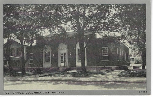 1953 Postmark Vintage Photo Postcard POST OFFICE, COLUMBIA CITY ...