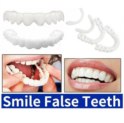 Snap On Bottom &Upper Lower False Teeth Dental Veneers Dentures Fake ...