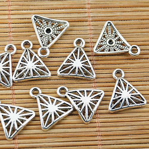 60pcs tibetan silver tone triangle shaped charms EF1536 | eBay