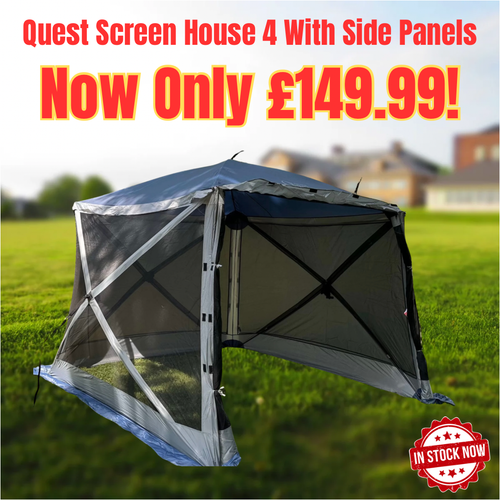 Quest Elite Instant Screen House 4 BLUE Camping Gazebo 120053 WITH PAIR ...