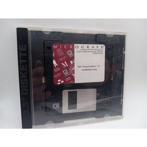 Micrografx ABC SnapGraphics 1.0 Installation Disk 3.5" Diskette | eBay