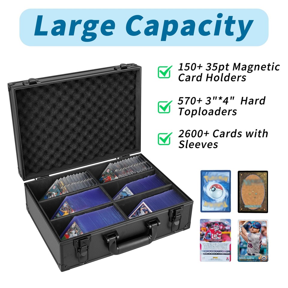 Storage Case for 3" x 4" 35pt 130pt Magnetic Holders, Hard Toploader ...