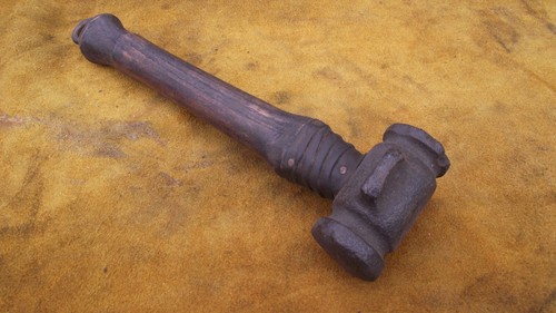 Antique & rare 1800's Blacksmith cats head hammer, farrier, forge use ...