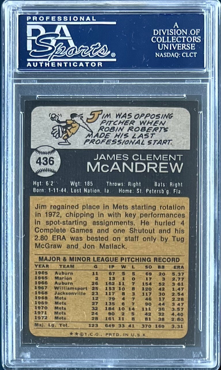 1973 Topps - #436 Jim McAndrew for sale online | eBay