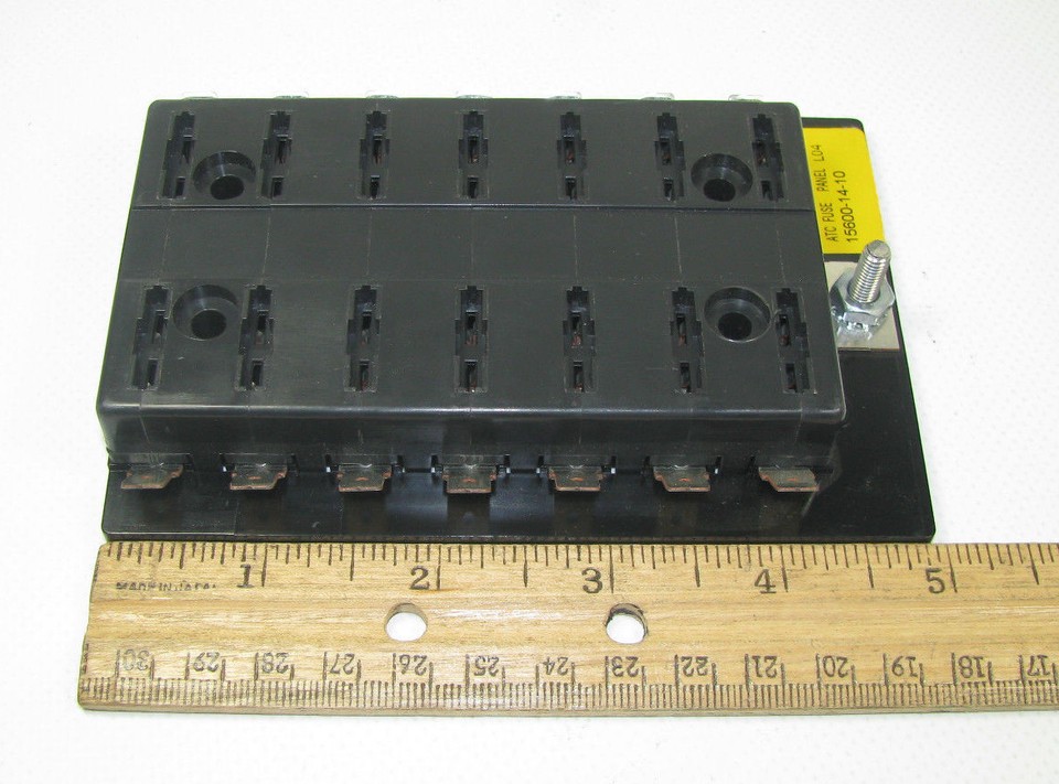 Bussman 15600-14-10 ATC Style Fuse Block Panel 14 Positions 30 Amps Max ...