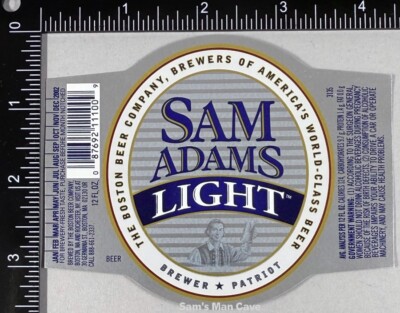 Sam Adams Light Beer Label | eBay