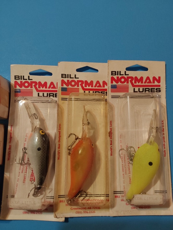 6-Vintage BILL NORMAN Lures Deep N & LITTLE N LURES NOS GREAT FISHING ...