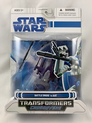 Hasbro Transformers Star Wars Crossovers Battle Droid to AAT Clone Wars ...