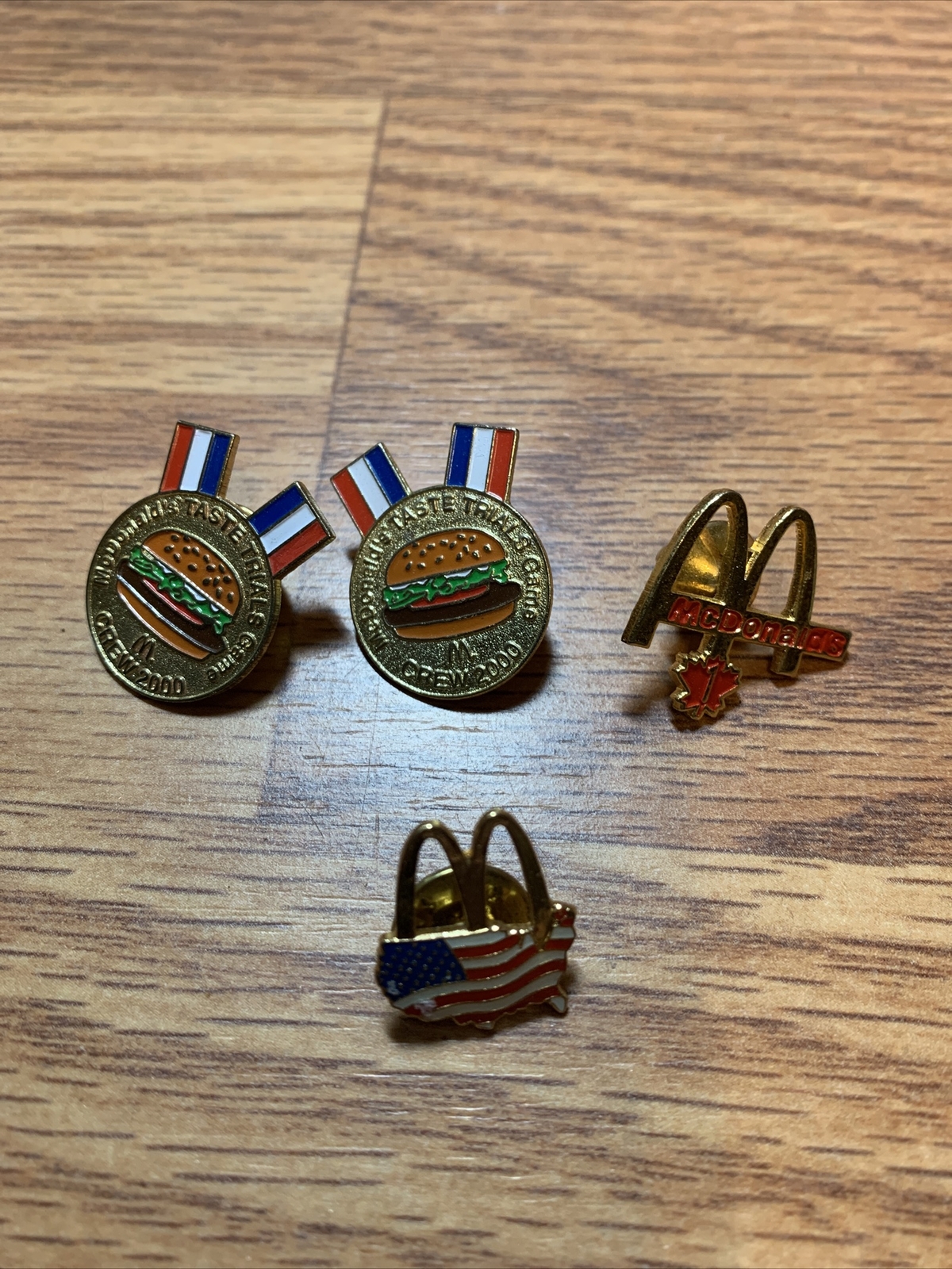 Vintage McDonald's Lapel Pins Lot Of 4 Hat Pins, Employee Pins | eBay