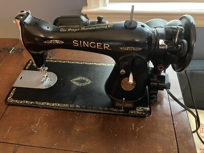 VTG 40s Singer Sewing Machine AG148490 Electric in Cabinet Original ...