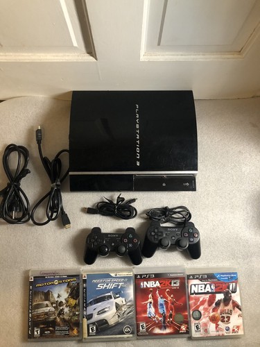 Sony PlayStation 3 PS3 Fat Console CECHK01 & 2 Controllers & Tested & 4 ...