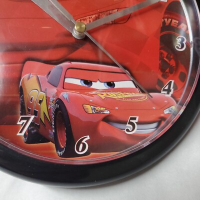 Disney Pixar Lightning McQueen Cars Wall Clock Rare? Collectible New in ...