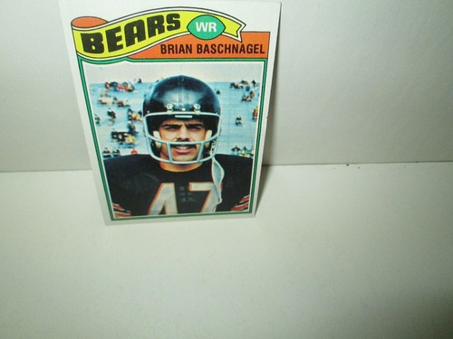BRIAN BASCHNAGEL 1977 FOOTBALL CARD Topps #525 Rookie Rc CHICAGO BEARS ...