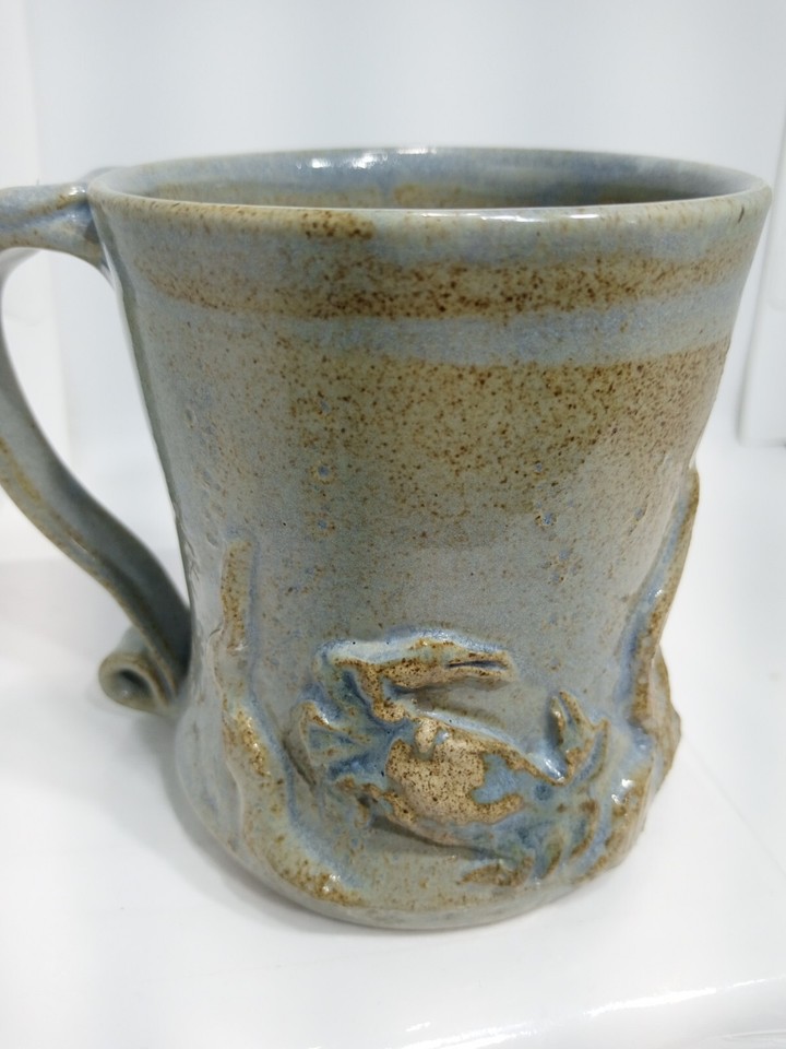 SEA OCEAN LIFE COFFEE MUG. CRAB POTTERY 3D MUG. EMBOSSED CRAB Mug. B282 ...