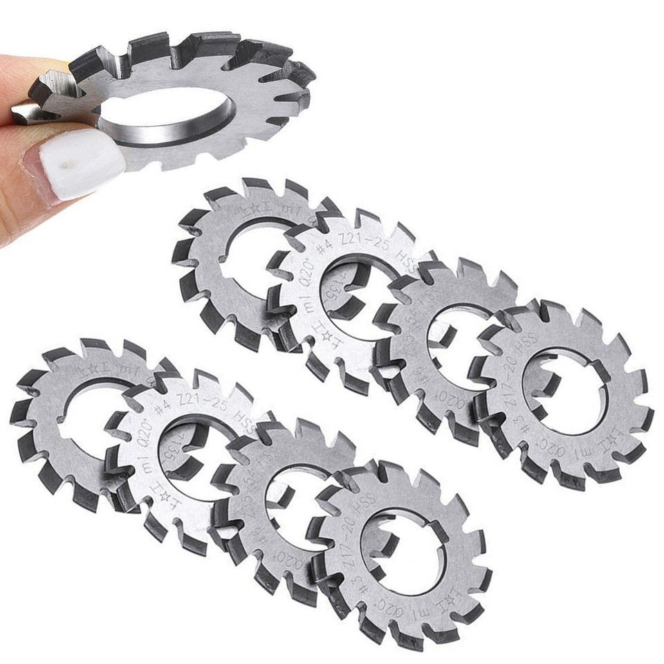Bevel Gear Involute Gear Cutter Milling Cutter Part Portable 8pcs/set ...