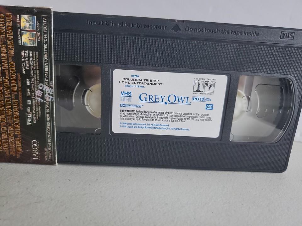 Grey Owl (VHS, 2000) Pierce Brosnan, Annie Galipeau, PG-13 (v3 ...