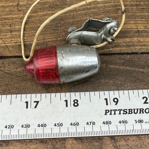Vintage Bicycle Generator Light Set Clear Lens Red Mini Torpedo Japan ...