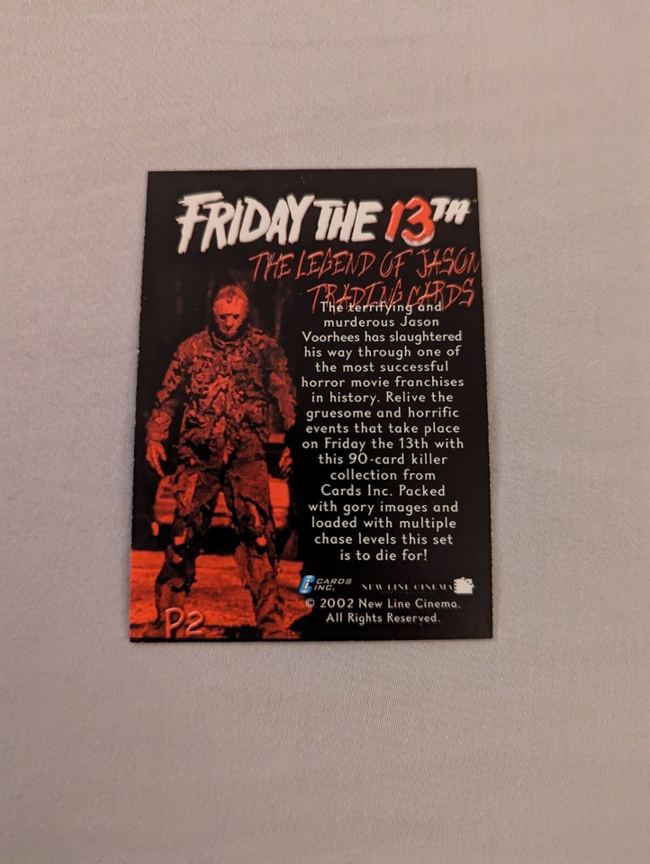 Friday the 13th Promo Card P2 Legend of Jason by Cards Inc 2002 - 48 ...