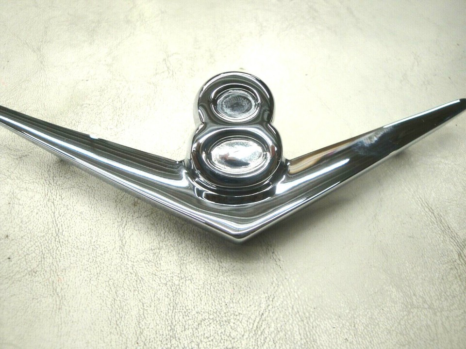 52 1952 FORD TRUCK F1 CHROME V 8 GRILL EMBLEM F 100 NEW* | eBay