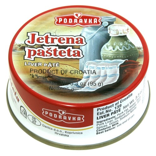 Pack 4 Liver Pate | Jetrena Pasteta, Podravka, 95g/ 3.5oz x 4pcs | eBay