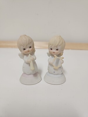 Vintage The Christopher Collection Porcelain Angel Figures Set of 2 M5 ...