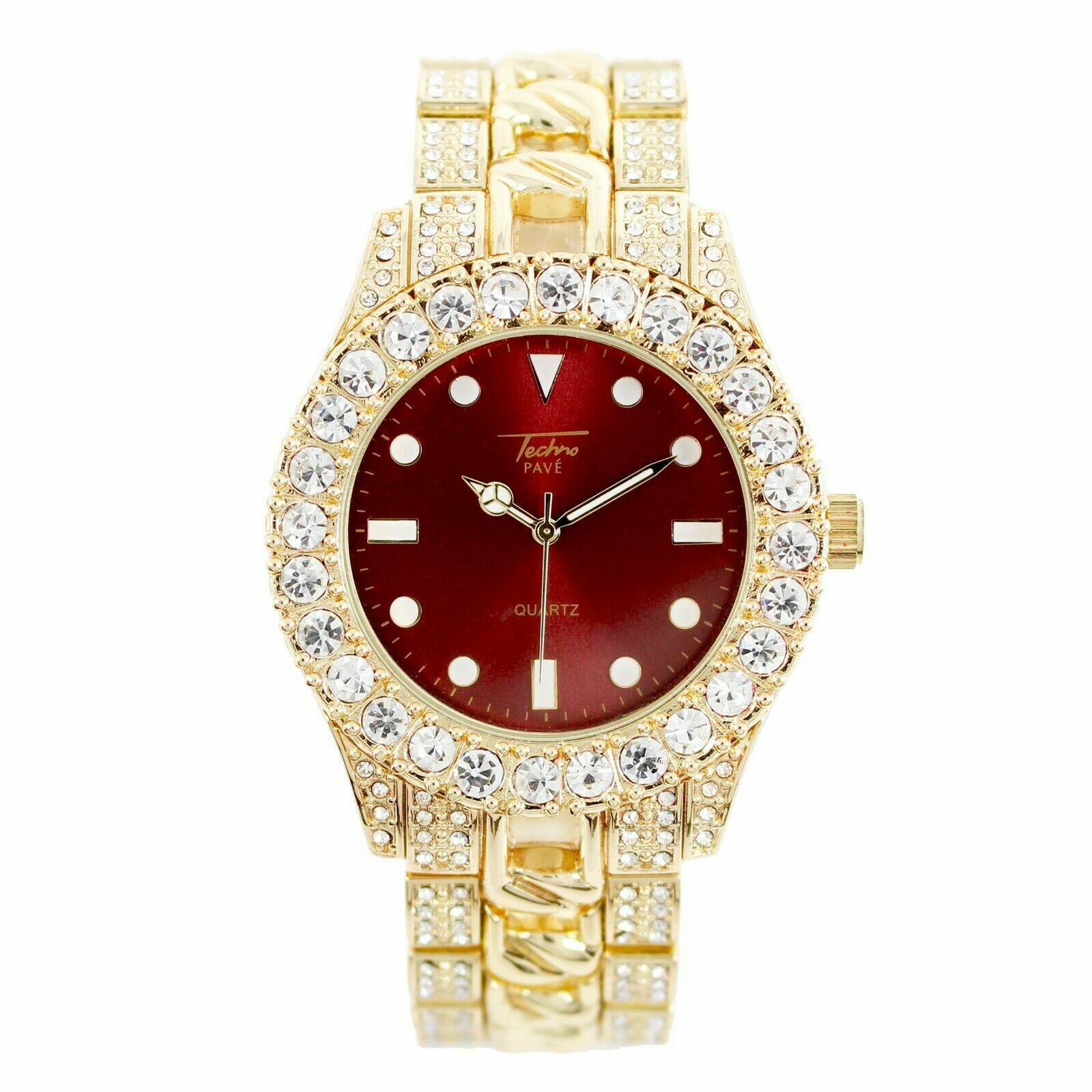 Hip Hop Iced Bling Rapper's Lab Diamond Metal 14K Gold PT Luxury ...