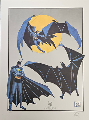 DC: Tribute To Batman Paper Giclee Signed and Remarked by Bob Kane- 11/ ...