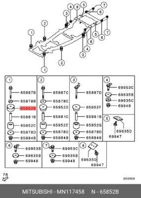 Genuine OE Cushion Assembly Cab Mounting MN117458 For Mitsubishi MN11 ...