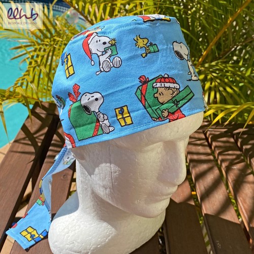 New Surgical Theatre Scrub Hat Cap Unique Design Snoopy Peanuts Xmas ...
