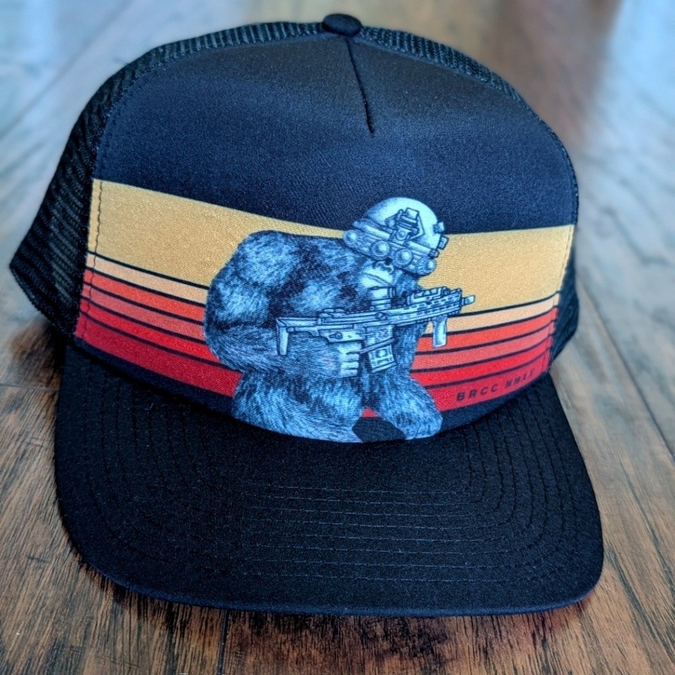 Black Rifle Coffee Company BRCC Tactisquatch Foam Trucker Hat Black ...