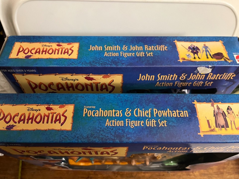 Mattel Disney Pocahontas & Chief Powhatan John Smith Ratcliffe Figure ...