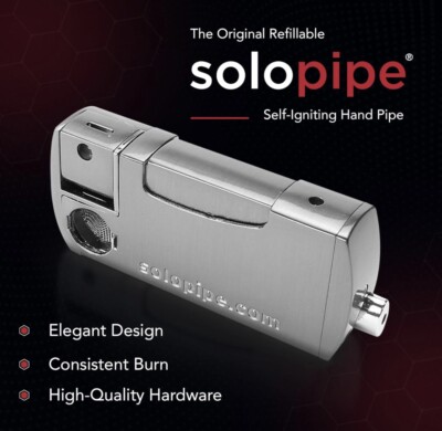 SOLOPIPE Self Lighting Smoking Pipe Chrome | eBay