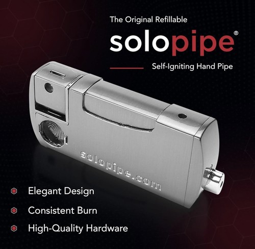 SOLOPIPE Self Lighting Smoking Pipe Chrome | eBay
