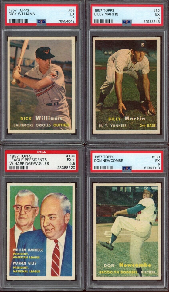 1957 Topps Complete Set - EX (52 PSA GRADED - 96% FRESH SLABS - TOP EYE ...