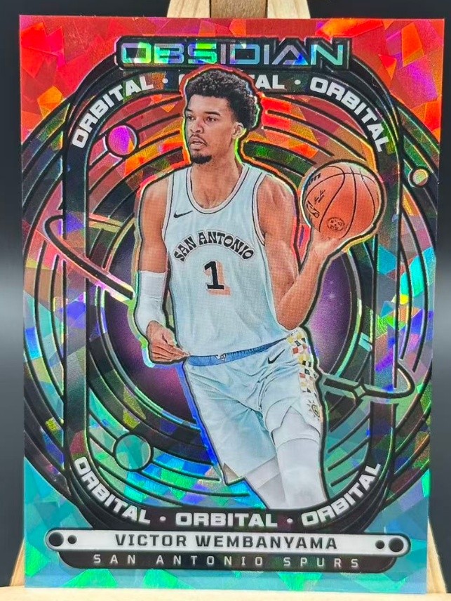 Victor Wembanyama 2024 Obsidian #6 Orbital - Electric Etch Fire & Ice ...