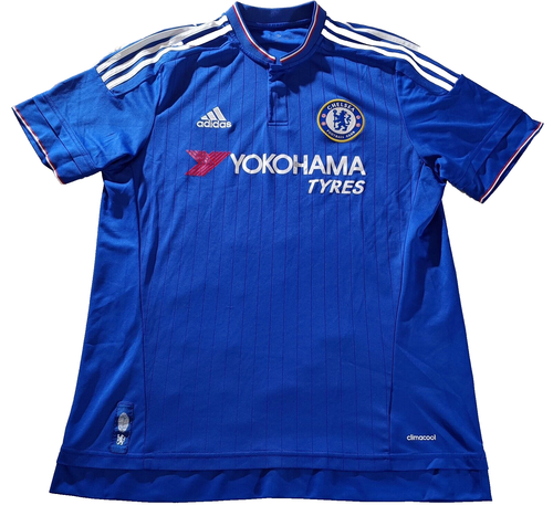 Adidas Chelsea Jersey Large Home Blue 2015-2016 L Finger Print Short ...