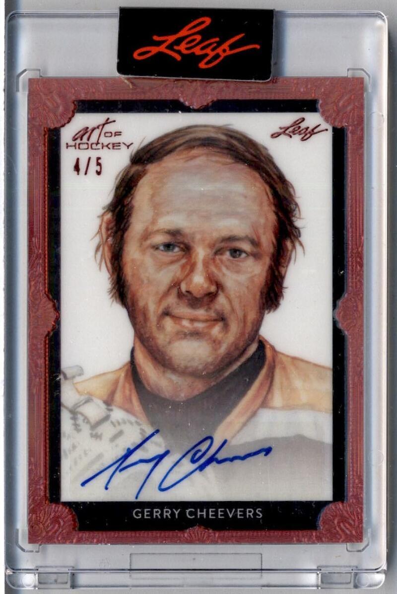 2021-22 Leaf Art of Hockey Autograph #PA-GC1 Gerry Cheevers AUTO 4/5 ...