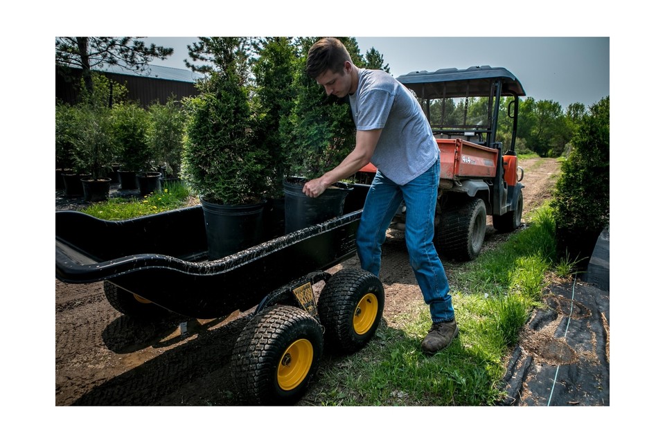 Polar Trailer 8262 Heavy Duty Tandem Axle Cubic Foot ATV UTV Lawn Mower ...