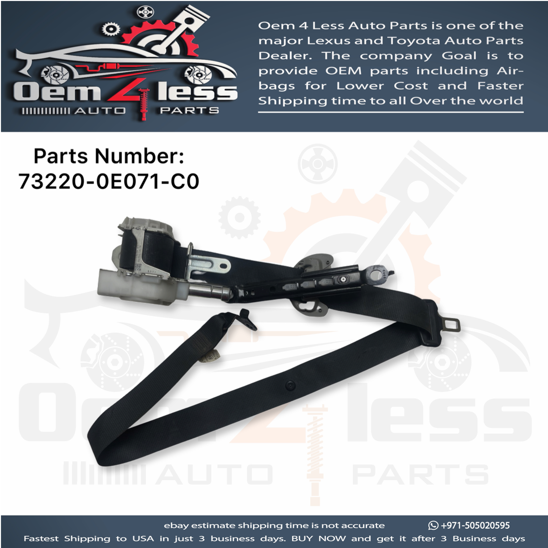 Toyota Highlander Front Left Side Seat Belt 2014 To 2019 OEM 73220 ...